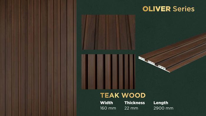 Jual Gaia Neopanel Tebal 14 mm Oliver Series / Panel Dinding 3D - Teak ...