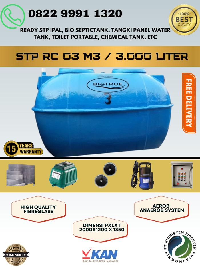 Jual Septic tank Biotech Sistem 3 M3 / 3.000 liter - RC 3 ,Septic tank ...