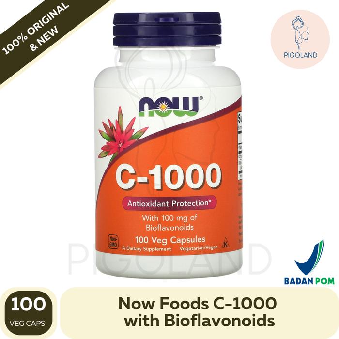 Jual NOW Foods Vitamin C 1000 Imunitas 100 mg Bioflavonoids C1000 ...