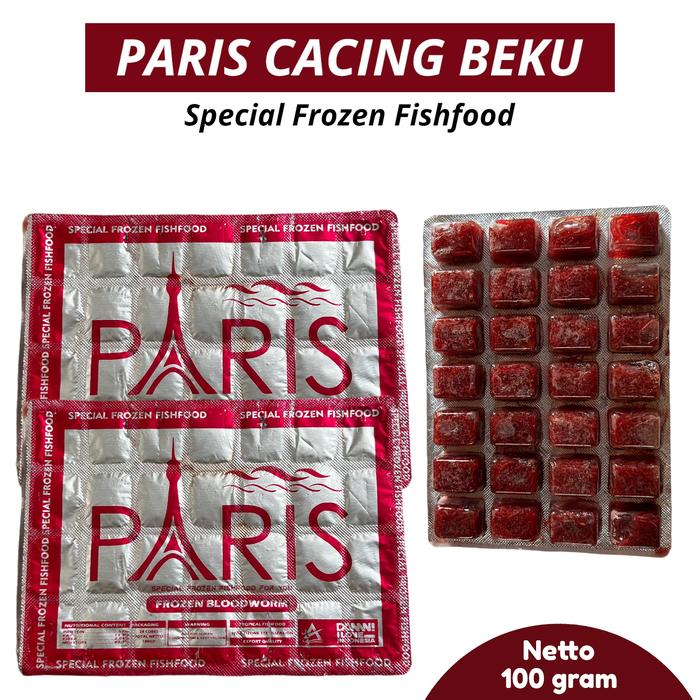 Promo paris cacing beku bloodworm frozen fishfood pakan ikan burayak ...