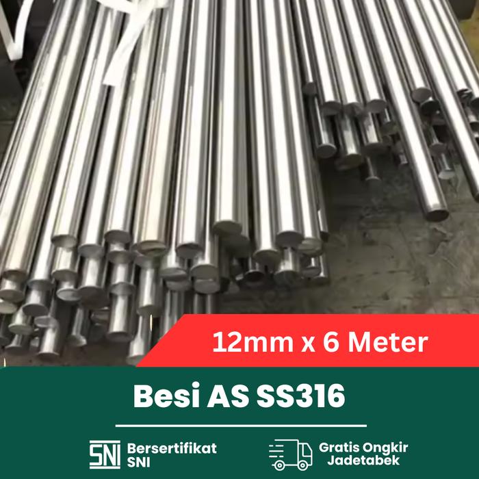 Jual Besi AS Bulat Stainless Steel SS316 12mm Panjang 6 Meter SNI ...
