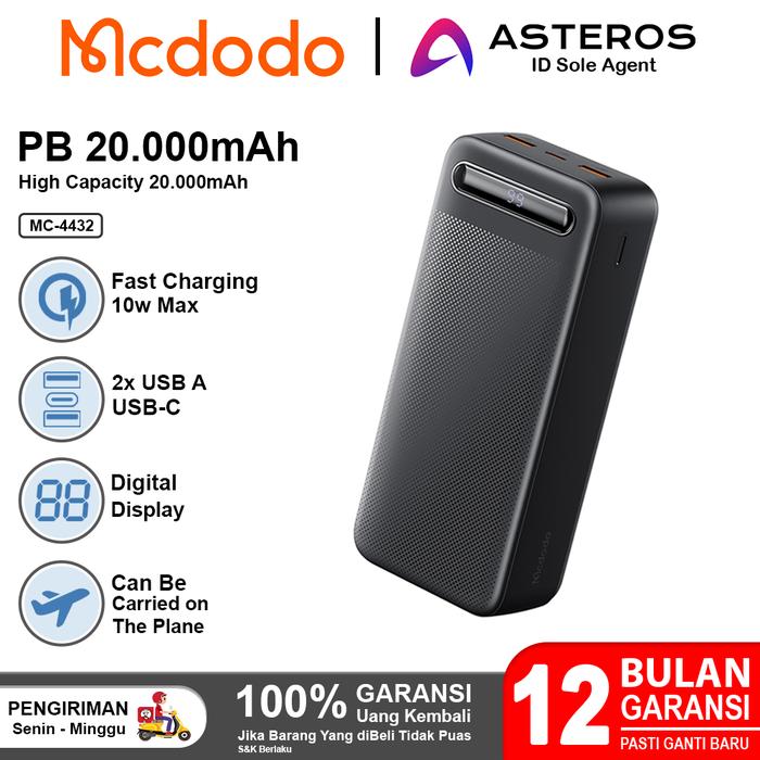 Jual MCDODO PowerBank 20.000Mah Digital Display Dual Output Fast ...