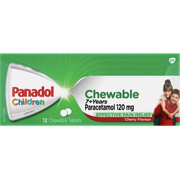 Jual Panadol Children Chewable Tablets 7 Years+ 12 Cherry Tablets ...