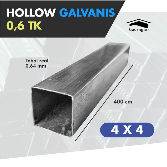 Jual HOLLOW 4x4 0,6 mm / HOLO / RANGKA HOLLOW GYPSUM / HOLLOW GALVANIS ...