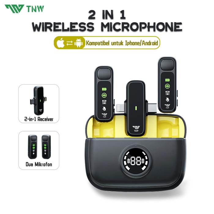 Promo TNW A13 Wireless Microphone 2-In-1 Clip On Mic Wireless Dual ...