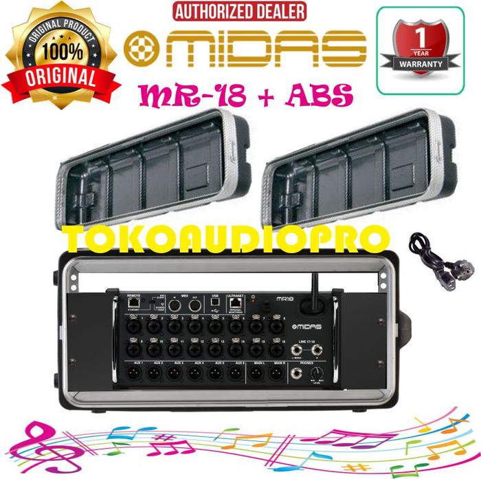 Jual Digital Mixer Midas MR18 18-channel Controlled Digital Mixer Rack Case Bundle Midas MR-18 ...