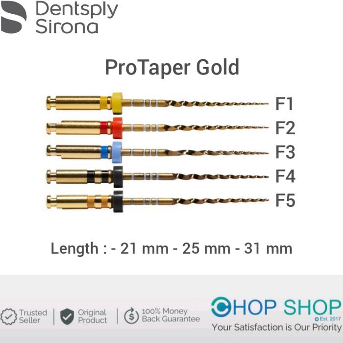 Jual ORIGINAL Dentsply Protaper Gold Rotary Files Ori Dentsply ...
