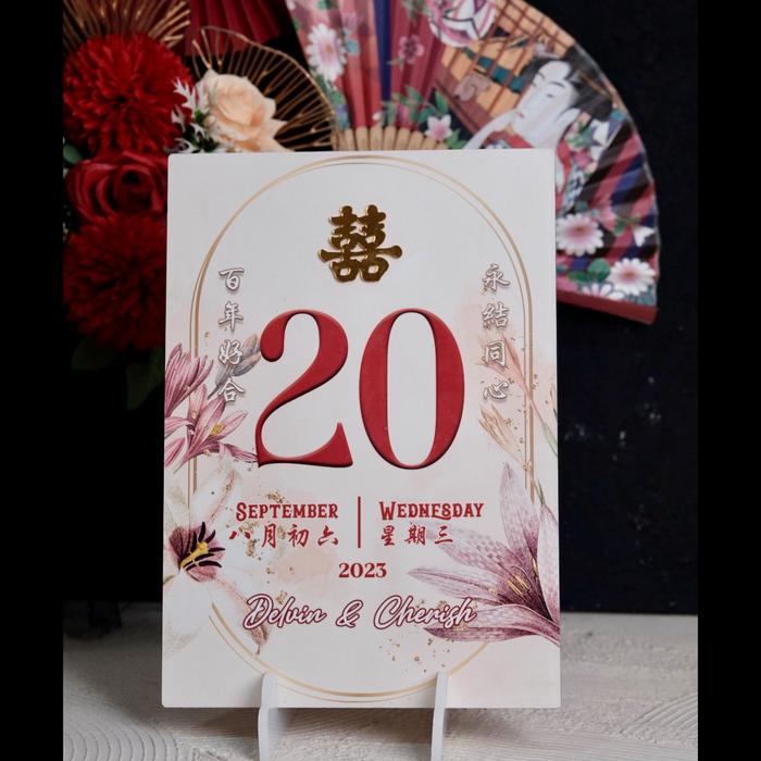 Jual Acrylic Wedding Calendar / Sangjit Kalender Wedding Lucky Type ...