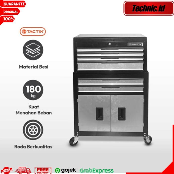 Jual Tactix Troli Kabinet Perkakas 6 Laci Rolling Tool Chest & Cabinet ...