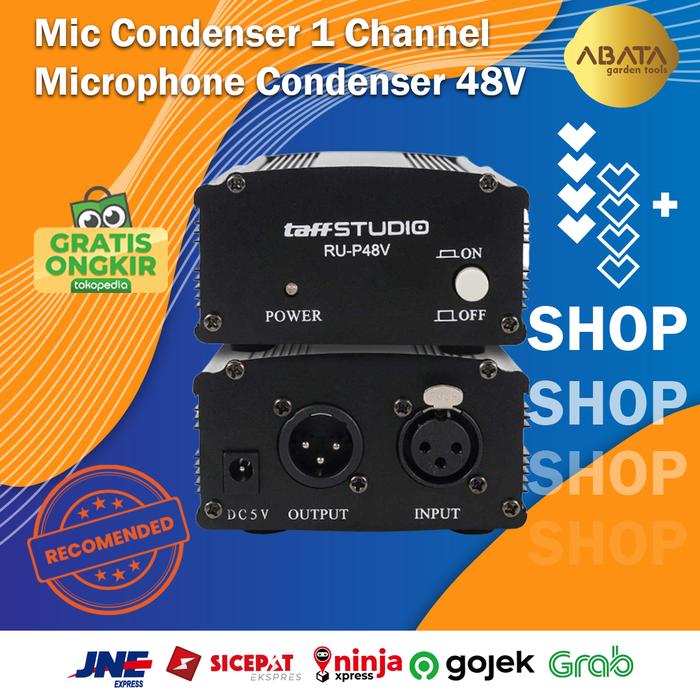 Jual Microphone Condenser 1 Channel Phantom Power 48V Mic Condenser ...