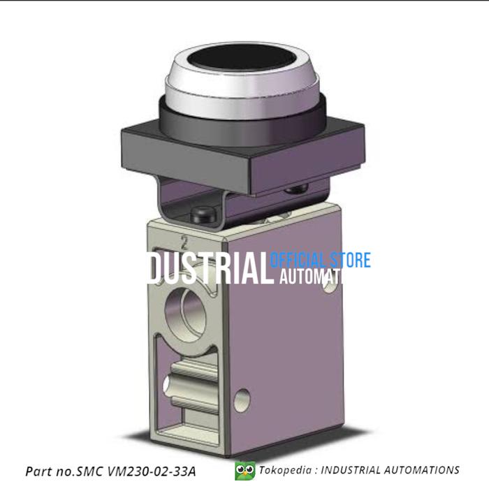 Jual SMC VM230-02-33A (Flush Push Button) Mechanical Valve 3 Port Series VM100/200 - Jakarta ...