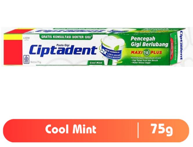 Jual CIPTADENT PASTA GIGI 75+15 gr MAXI PLUS ODOL SIKAT GIGI MINT COOL ...
