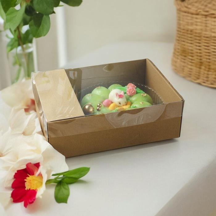 Jual Dus Box Pudding Packaging Kotak kue Puding Sekat Window mika UK 22 ...