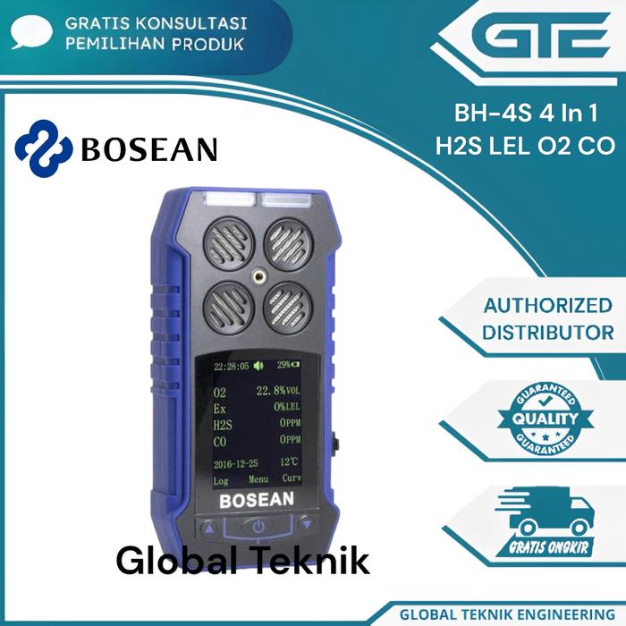Jual Bosean BH-4S Gas Detector 4 in 1 H2S LEL O2 CO Monitor BH4S ...