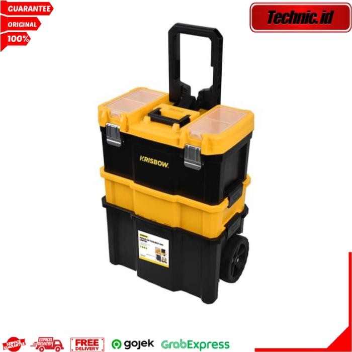 Promo Krisbow LRMTB1 Kotak Perkakas Troli Roda Modular 3 In 1 Modular ...