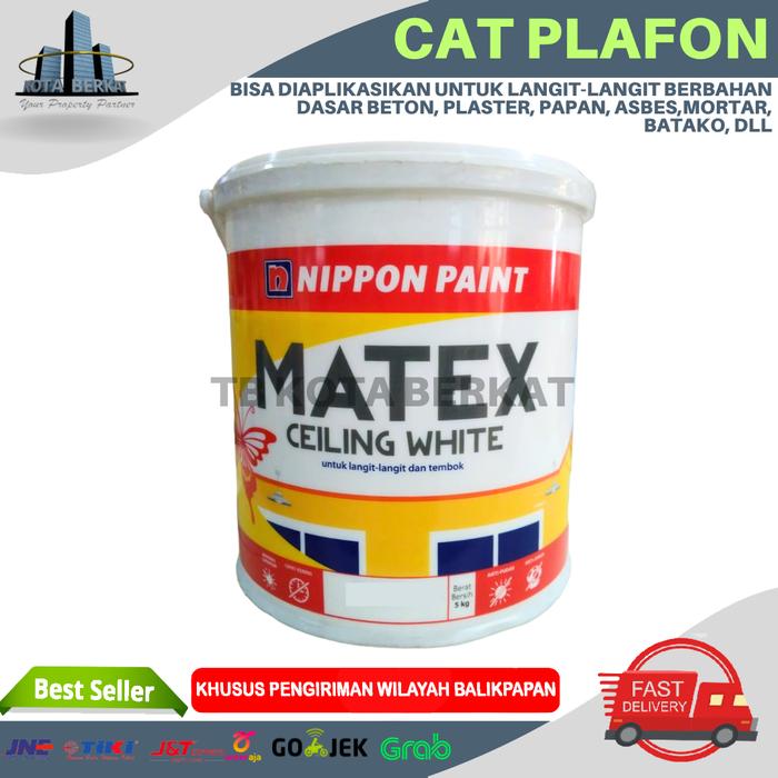 Jual CAT TEMBOK INTERIOR/ CAT NIPPON MATEX CEILING WHITE 5KG - Kota ...