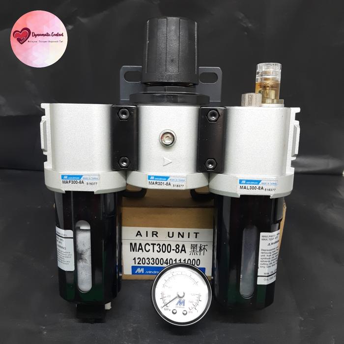 Jual Air Unit MINDMAN MACT300-8A 1/4" FRL Filter Regulator Lubricator ...