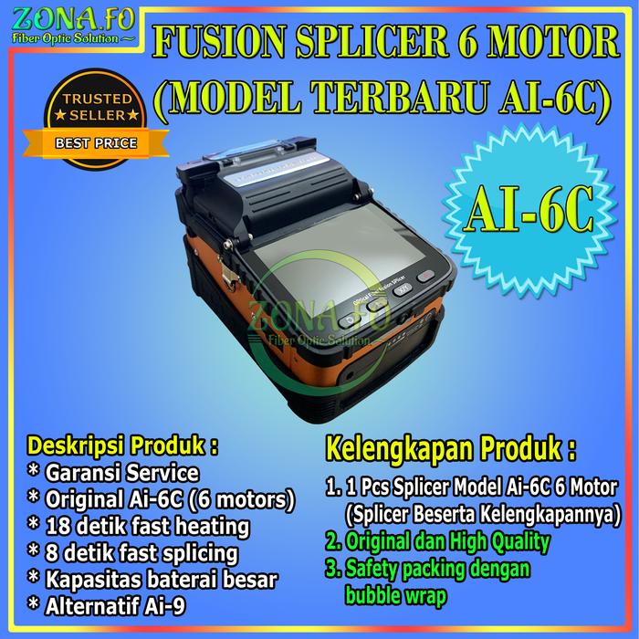 Promo Fusion Splicer AI6C Fiber Optic Fusion Splicer AI-6C Original AI6 ...