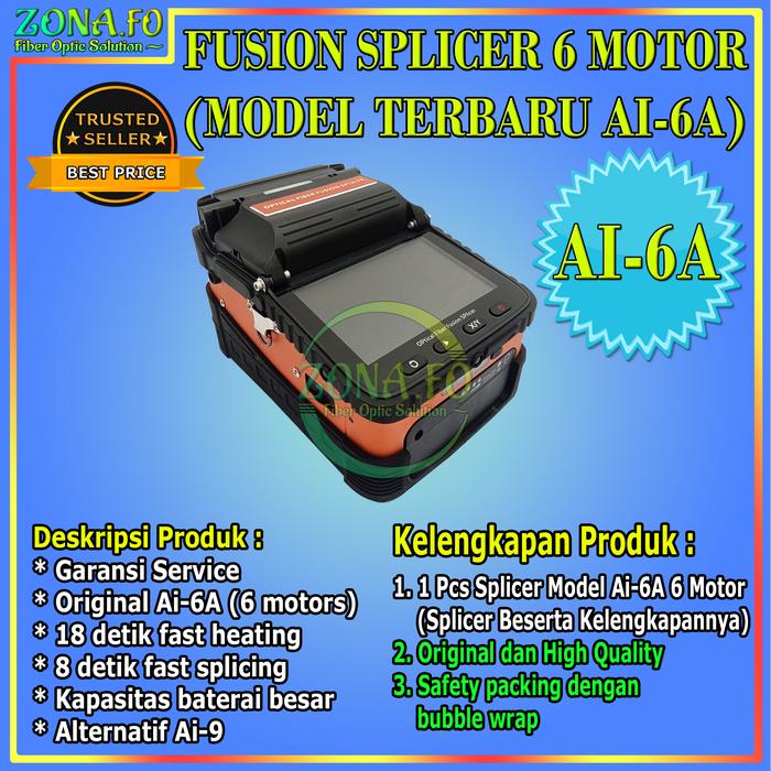 Promo Fusion Splicer AI6C Fiber Optic Fusion Splicer AI-6C Original AI6 NEW - AI-6A - Kota ...