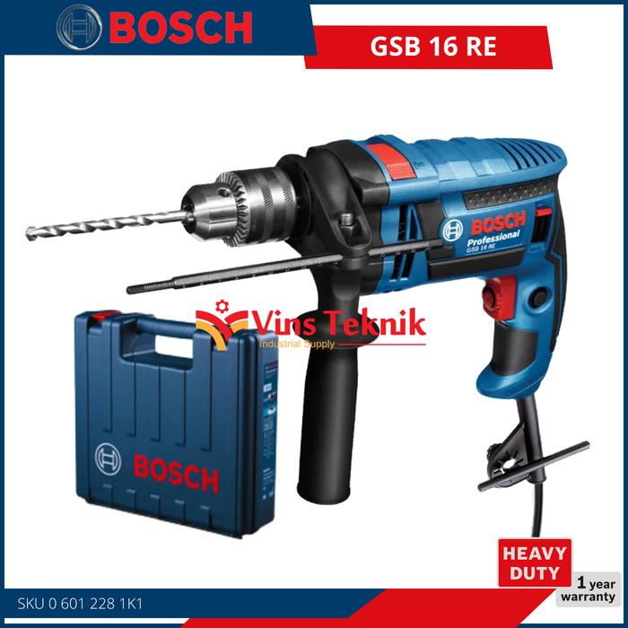 Jual Mesin Bor Tembok Beton impact Drill + Koper GSB16RE BOSCH GSB 16 RE - Jakarta Barat - VINS ...