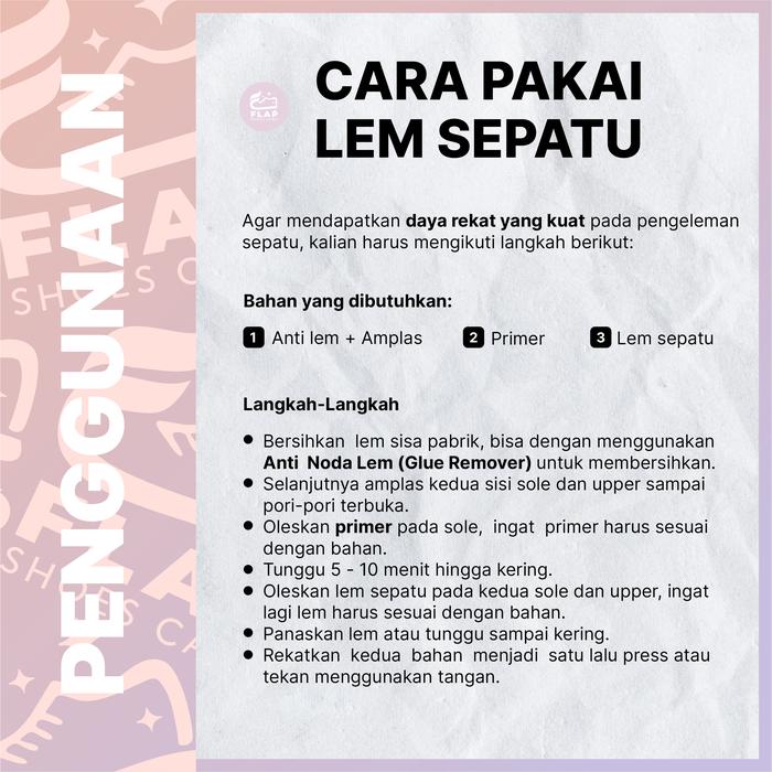 Jual Flap Shoes Care Lem Sepatu Super Kuat Original Pabrik Di Seller ...
