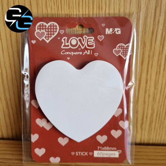 Jual M&G Sticky Notes Heart Shape | Pembatas Kertas Fancy - Putih - Kab ...