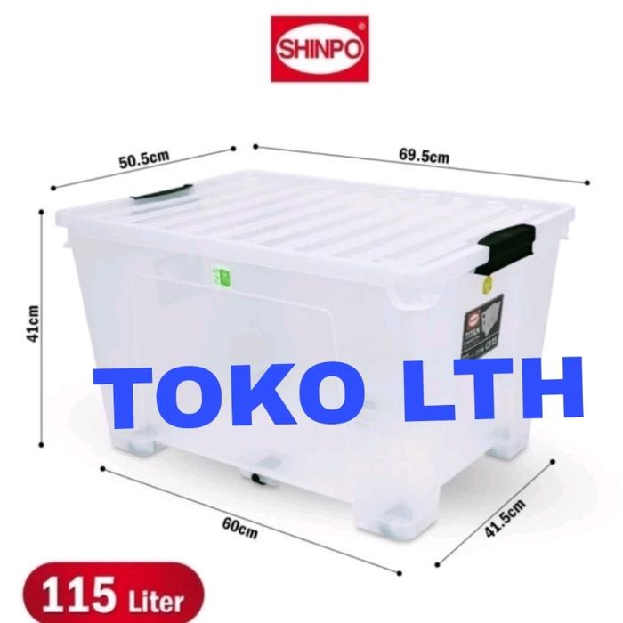 Jual TITAN CB115 CONTAINER BOX RODA TRANSPARAN 115 LTR SHINPO SIP 103 ...