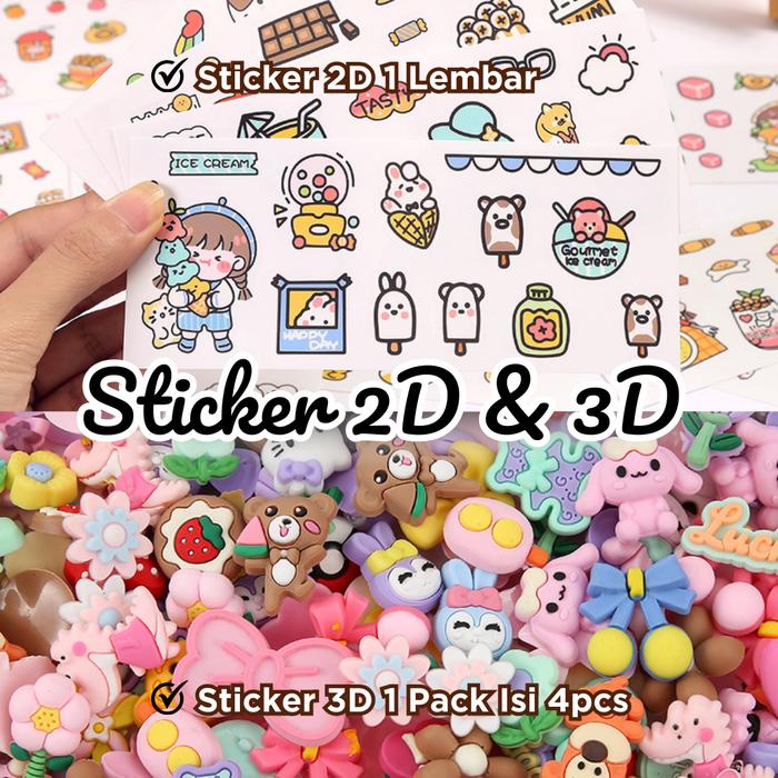 Jual STICKER 3D Botol Minum Handphone Timbul Karakter Lucu Fancy ...