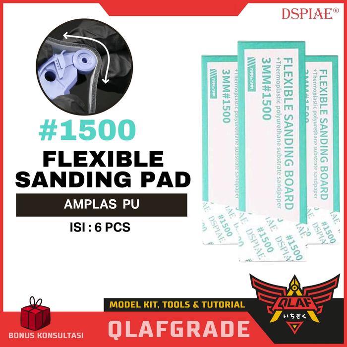 Jual Flexible Sanding Pad grit 1500 DSPIAE amplas Sanding Board FS-1500 ...