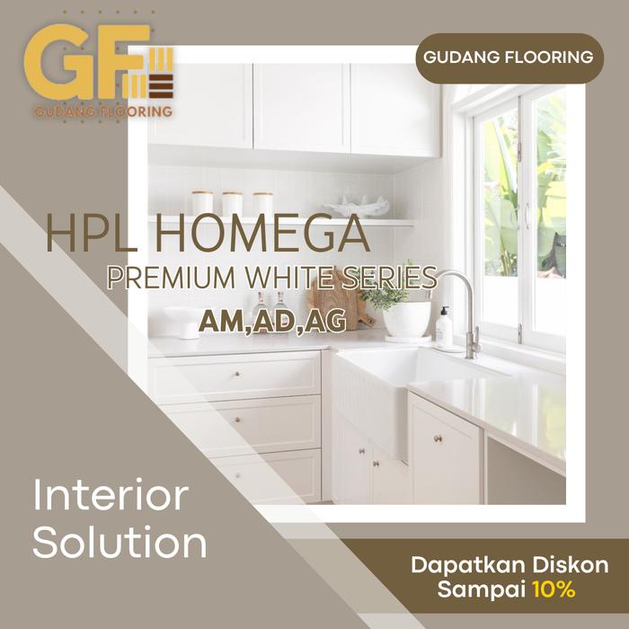 Jual HPL Homega Premium White Series Pelapis meja Furniture HPL kayu ...