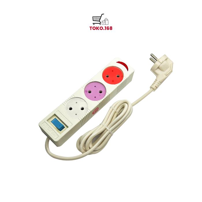 Jual MAXCO Socket / Soket / Adapter / Stop Kontak Kabel dgn Saklar1.8M-5M - 3 Lubang, 1.8M ...