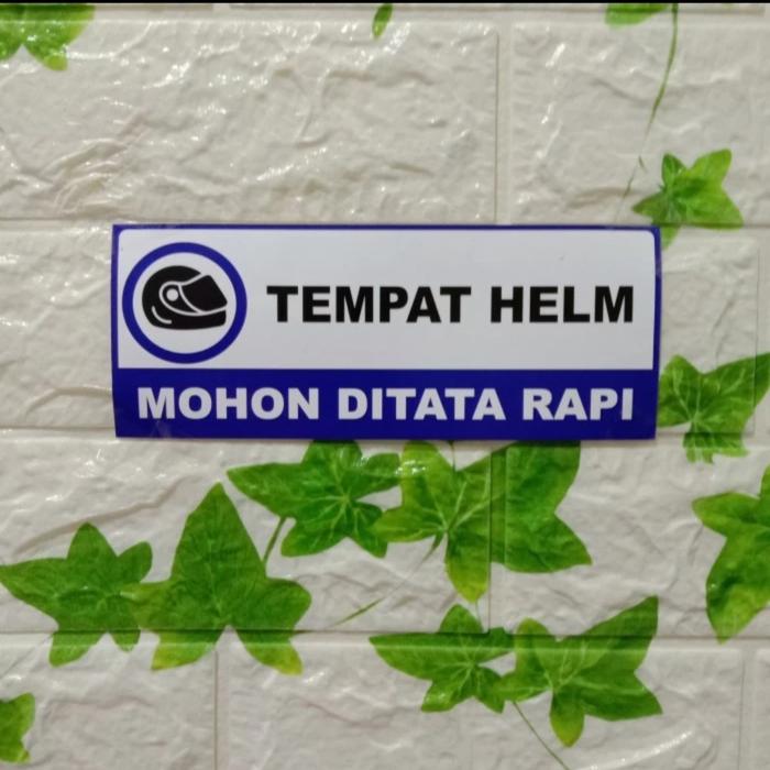 Jual STICKER TEMPAT HELM UKURAN 8X20 CM - Kota Medan - Aneka Safety (AS ...