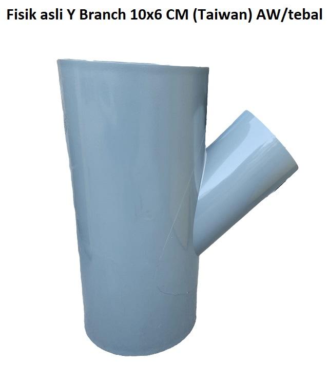 Jual Cabang Y branch 45 45° 10" 10 inch fitting pipa PVC CM taiwan AW ...