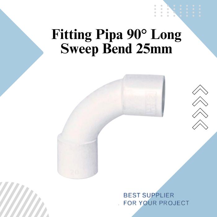 Jual LESSO 90° Long Sweep Bend 25mm Fitting Pipa Elbow Sambungan pipa ...