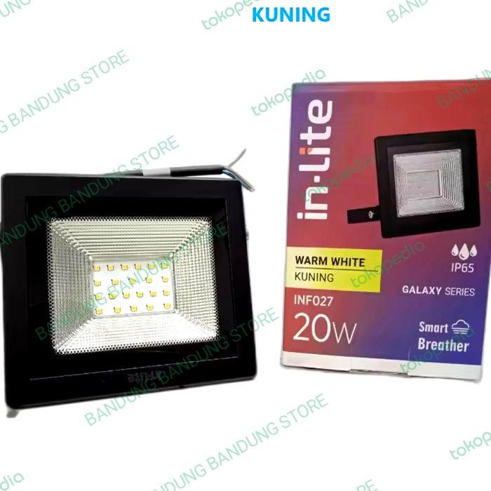 Jual INLITE 20W KUNING INF027 FLOOD LIGHT LAMPU SOROT LED 20W 3000K ...