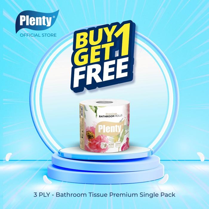 Jual Plenty Bathroom Tissue Premium Roll Single Pack / tissue toilet ...