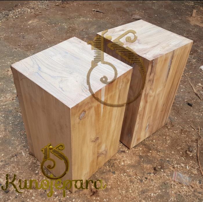 Jual Meja kayu jati, kursi bar stool, meja jati kecil, meja kayu unik ...