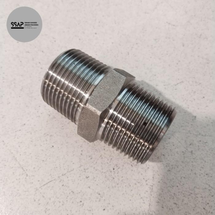 Jual Double Nepel Besi class 3000 Drat NPT 2" Inch / Double nepel #3000 ...