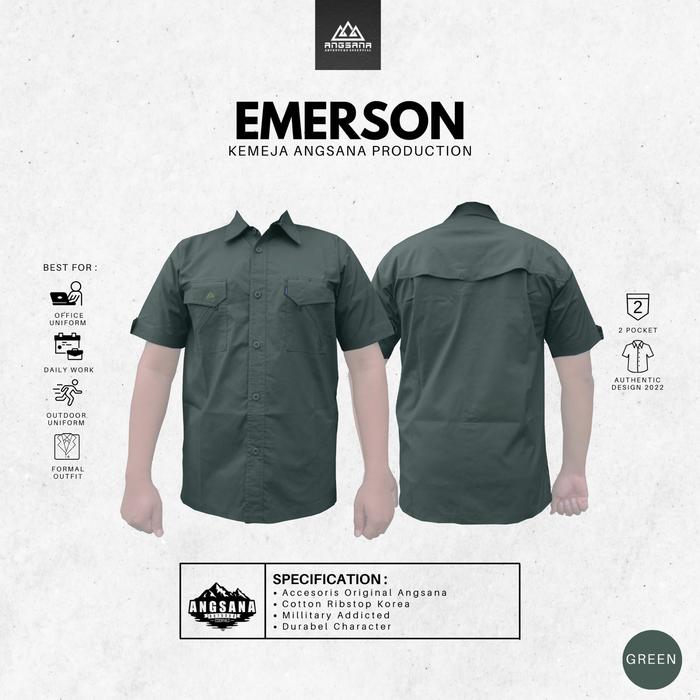 Jual Kemeja Angsana seri Emerson Elegant Military Adem dan Nyaman ...