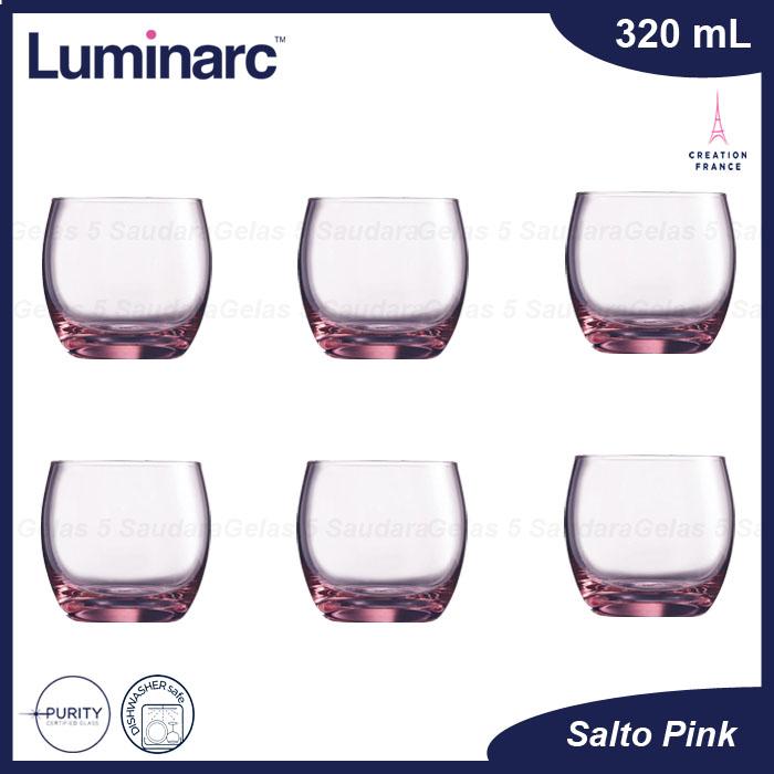Jual 1 SET 6 PCS Luminarc Salto 320 ml Ice Pink/Luminarc Gelas Kaca/Luminarc Salto Pink/Luminarc ...