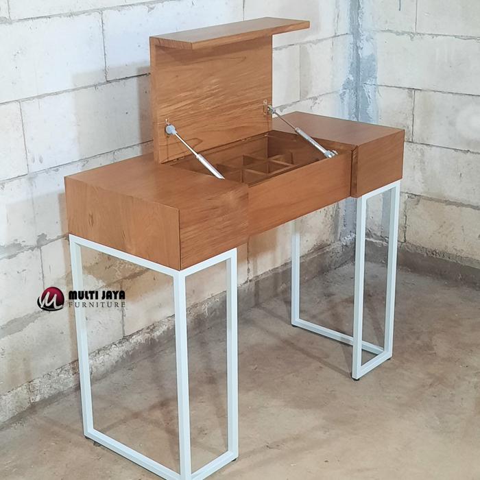Jual Meja Rias Jati Minimalis Modern Kaki Besi Meja Rias Jati Terbaru ...