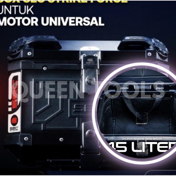 Jual SEC Top Box Motor Touring Box Pannier Motor Strike Force Alloy 45L - Jakarta Barat - Queen ...