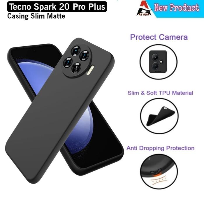 Jual Casing Tecno Spark 20 Pro Plus Softcase Black Matte Ultra Slim ...