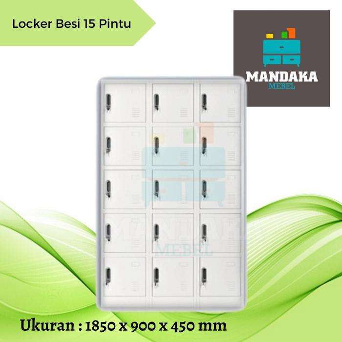 Jual Lemari Besi / Locker besi 15 pintu - Jakarta Timur - MANDAKAMEBEL ...