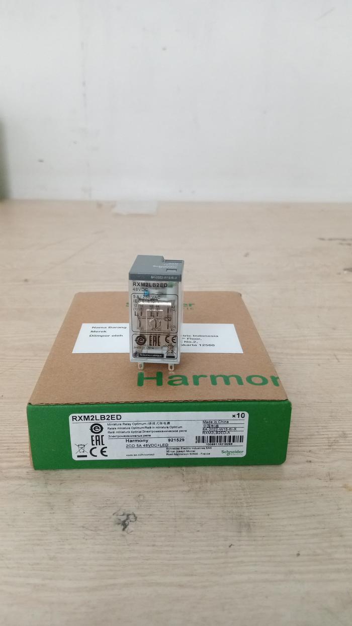 Jual SCHNEIDER - RXM2LB1P7 - miniature plug-in relay - Harmony RXM2L - 2 C/O - 230 V AC - 5 A ...