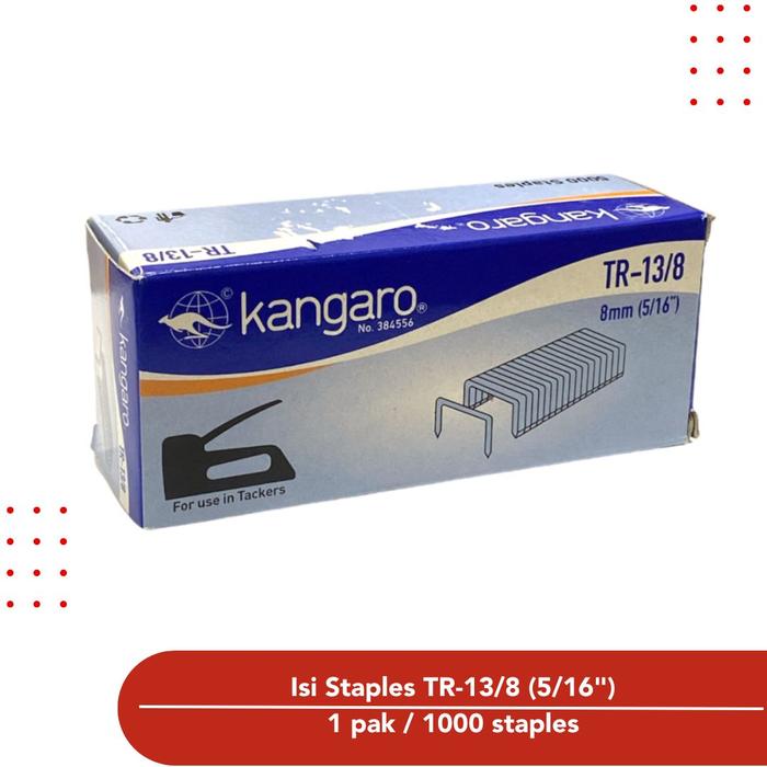 Jual Isi Stapler / Staples Tembak / Gun Tacker / Kangaro TR-13/8 - Kota ...