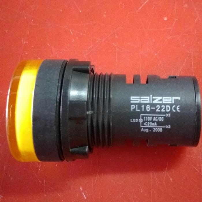 Jual Pilot Lamp 22mm 110VAC/DC (PL16-22D-110V) Salzer 22 mm 110Volt AC ...