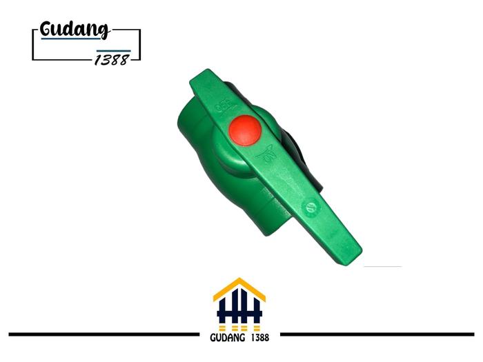 Jual Ppr ball valve 32 mm 1" PPR Hijau stop kran keran - VICTORY ...