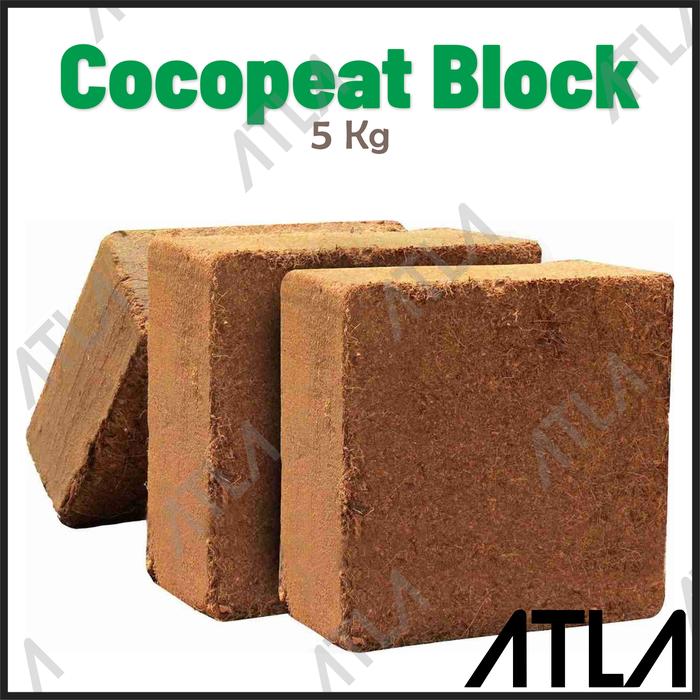 Jual Cocopeat Block 5 KG Coco Peat Cocopit Cocovit Media Tanam Blok 5KG ...