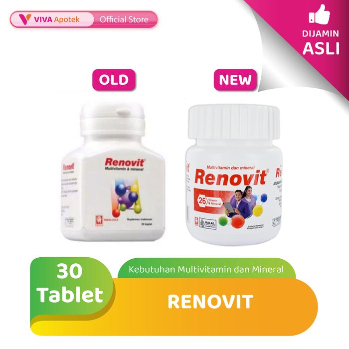 Promo Renovit untuk Kebutuhan Multivitamin dan Mineral (30 Kaplet ...